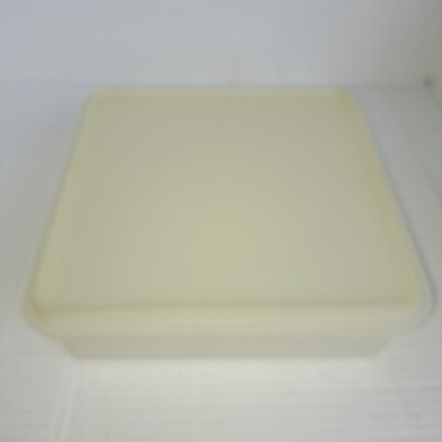 Vintage Tupperware Storage 9x9x3 approx. Square Container | eBay