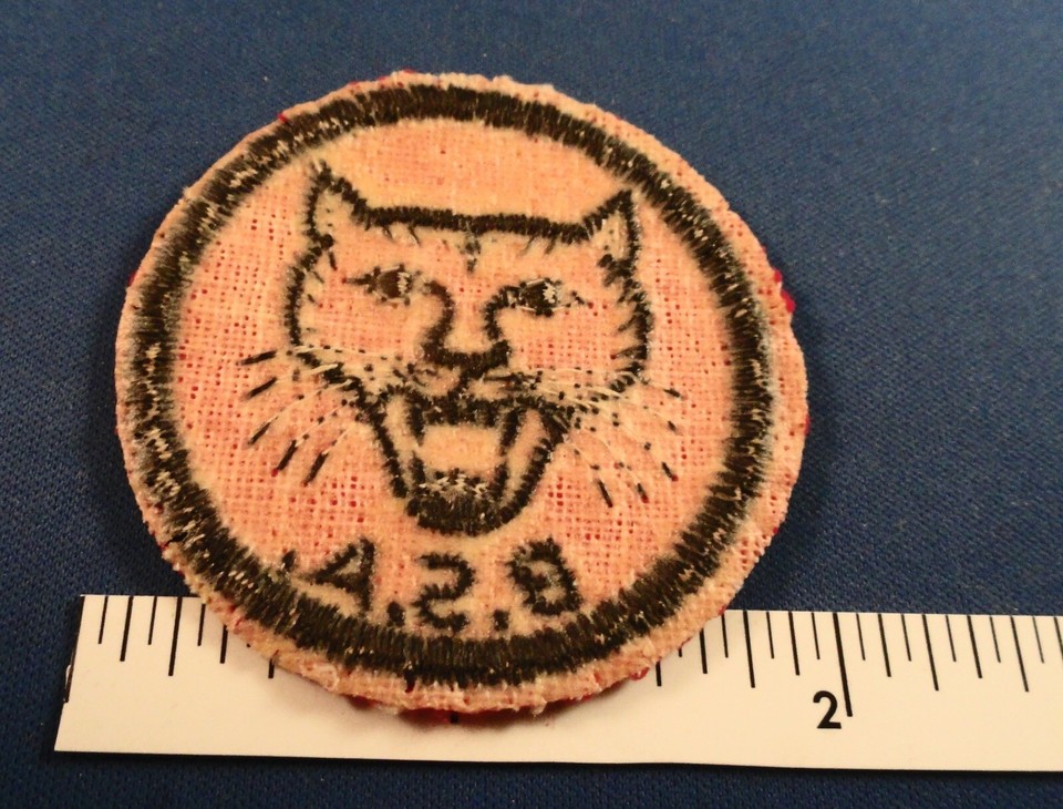 Vintage Red TWILL Patrol Patch - BOBCAT - 1960s Era - GUM Back | eBay