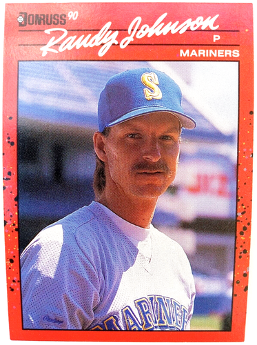 ERROR CARD 1990 Donruss Baseball #379, Randy Johnson No Dot after INC ...