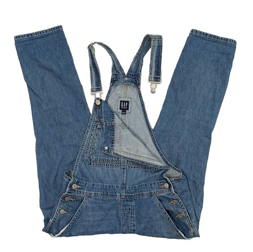Gap Womens Sz Small Denim Y2k Bib Overalls Blue Jean Med Wash Relaxed ...
