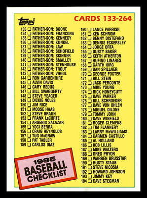 1985 Topps Cards 529-660 #659 Checklist NM-MINT | eBay