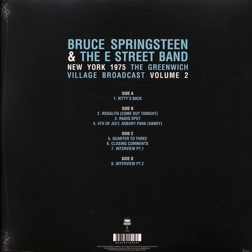BRUCE SPRINGSTEEN E STREET NEW YORK 1975 VOL. 2 (2X VINYL) | eBay