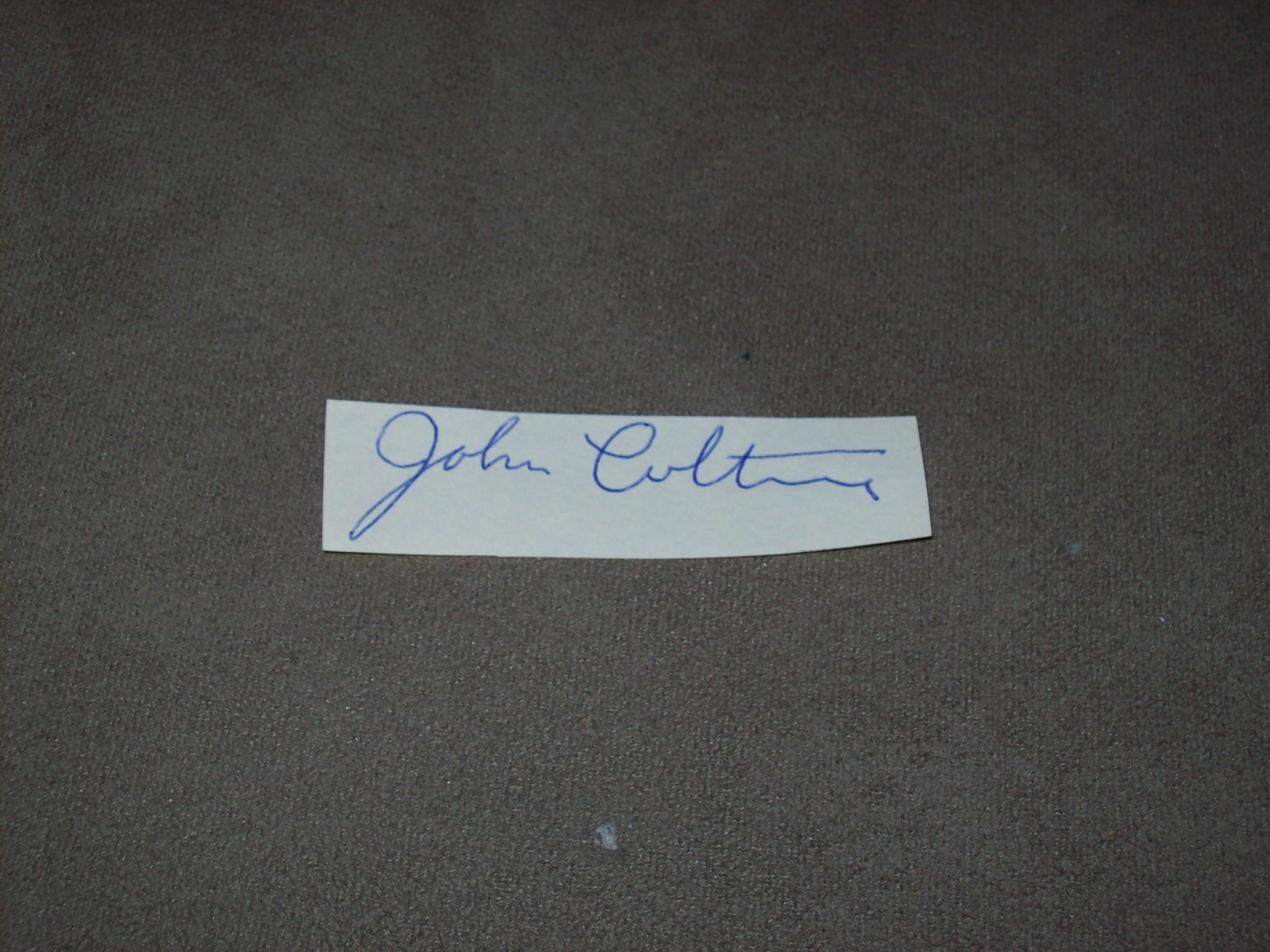 John Coltrane Hand Signed Autographed Paper - Jazz Saxophonist ...