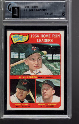 SLA132- 1965 Topps #3 Al Casa Correre Leader Killebrew Mantle Powell ...