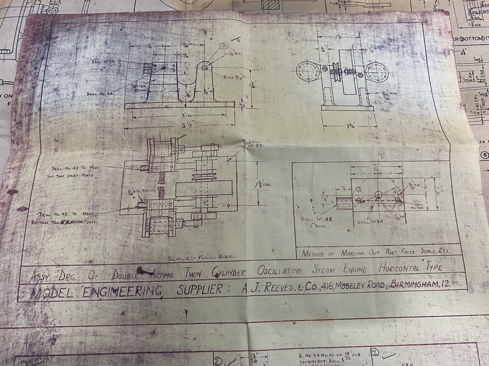 A J Reeves Model Steam Engine Drawings / Castings / Parts | eBay UK