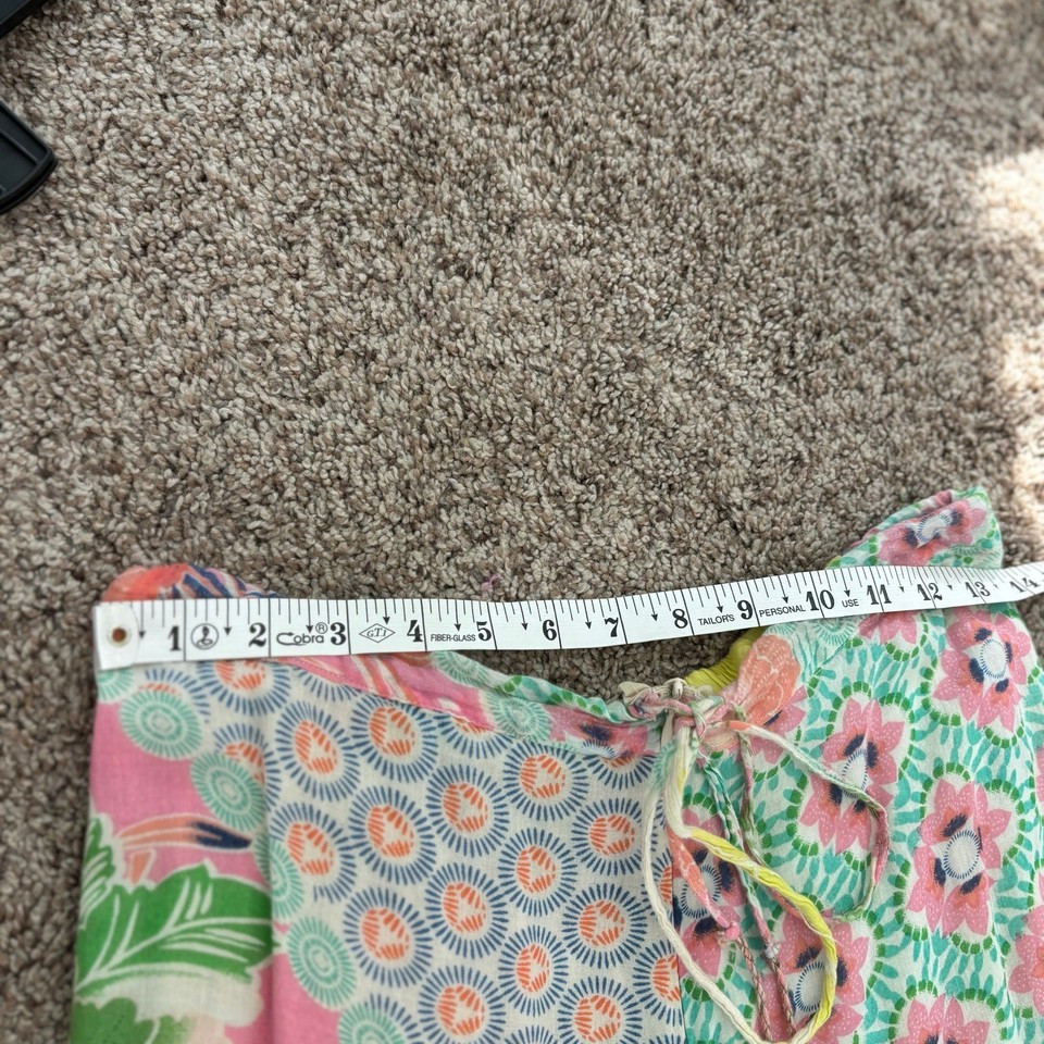 L&D Women’s Wide Leg Patchwork Pants M Flowy Vibrant Beachy Boho ...