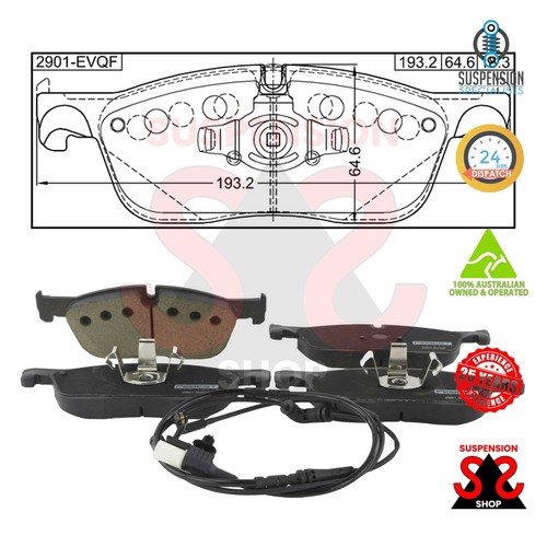 Front Axle Brake Pad Set, Disc Brake Suit JAGUAR E-Pace 2.0 P200 AWD E ...