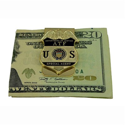 ATF Justice DOJ Federal Special Agent Badge Money Clip Gold NEW | eBay