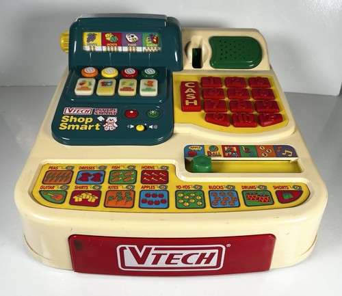 VTech Little Smart Shop Smart Toy Cash Register W/ 4 Coins Working ...