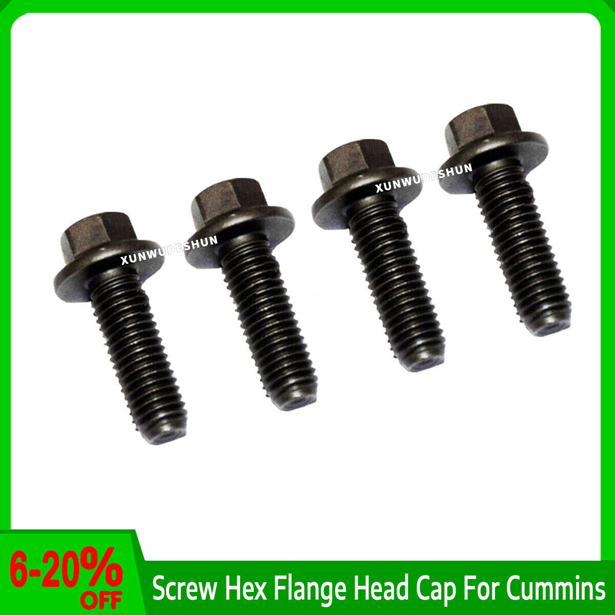 4* Screw Hex Flange Head Cap 3902114 For Cummins 4BT 6CT Engine Parts ...