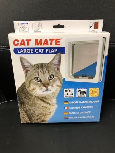 New - Cat Mate 4 Way Locking Large Cat / Small Dog Flap - White (221W ...