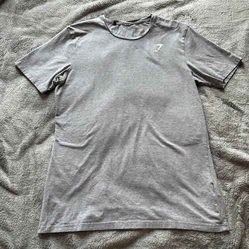 Gymshark Dri Fit T-Shirt Mens Size Medium Gray Blank Workout Athleisure ...