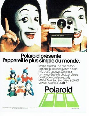 Publicité Advertising 057 1978 Polaroid appareil photo SX-70 Mime ...