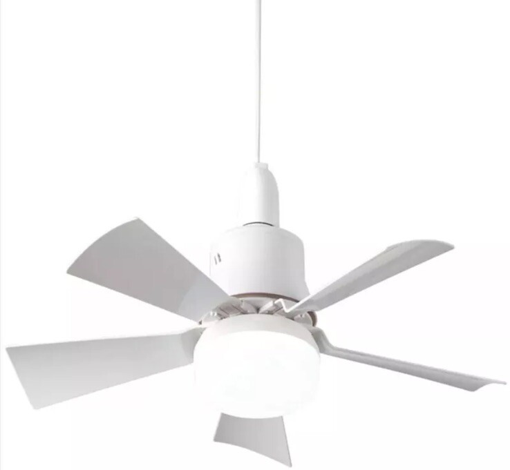 Ceiling Fan E27 Socket Fan 30W with Dimmable LED Light Remote ...