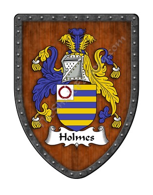 Holmes Family Custom Crest Coat of Arms Hanging Shield SH503P-DG-HG | eBay