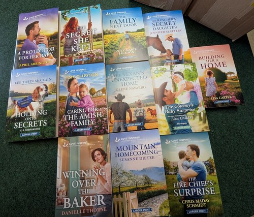 Lot 10 Love Inspired + 1 Heartwarming LARGE PRINT Inspirational Romance ...