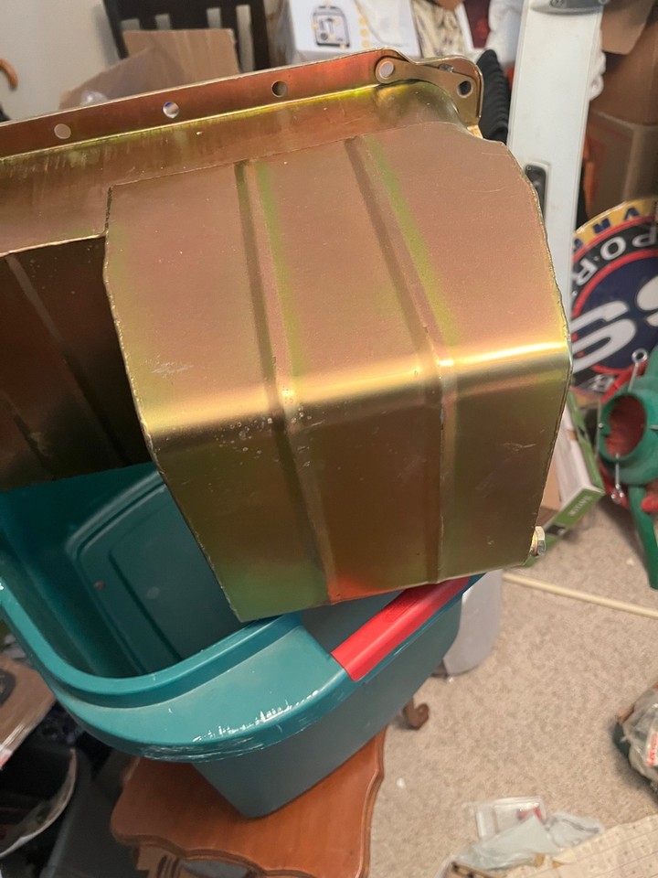 Milodon 30985 Oil Pan Steel Gold Iridite 8 qt. Fits Mopar Magnum Small ...