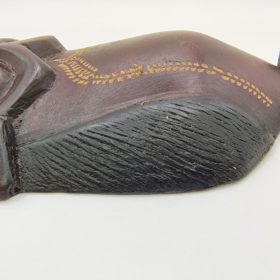 Vintage Wooden African Mask Hand-Carved Tribal Art Traditional Wall ...