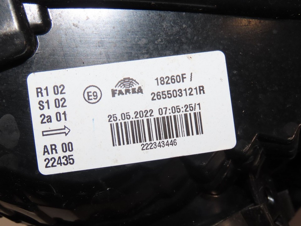 feu arrière droit renault TWINGO III (BCM_, BCA_) 265503121R 217483 | eBay