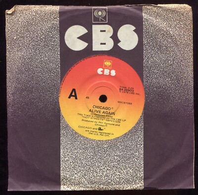 CHICAGO Alive Again 7" 45 rpm vinyl record | eBay Australia