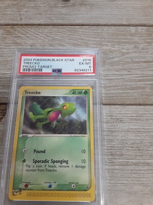 Graded PSA 6 2004 POKEMON BLACK STAR TREECKO PROMO TARGET | eBay