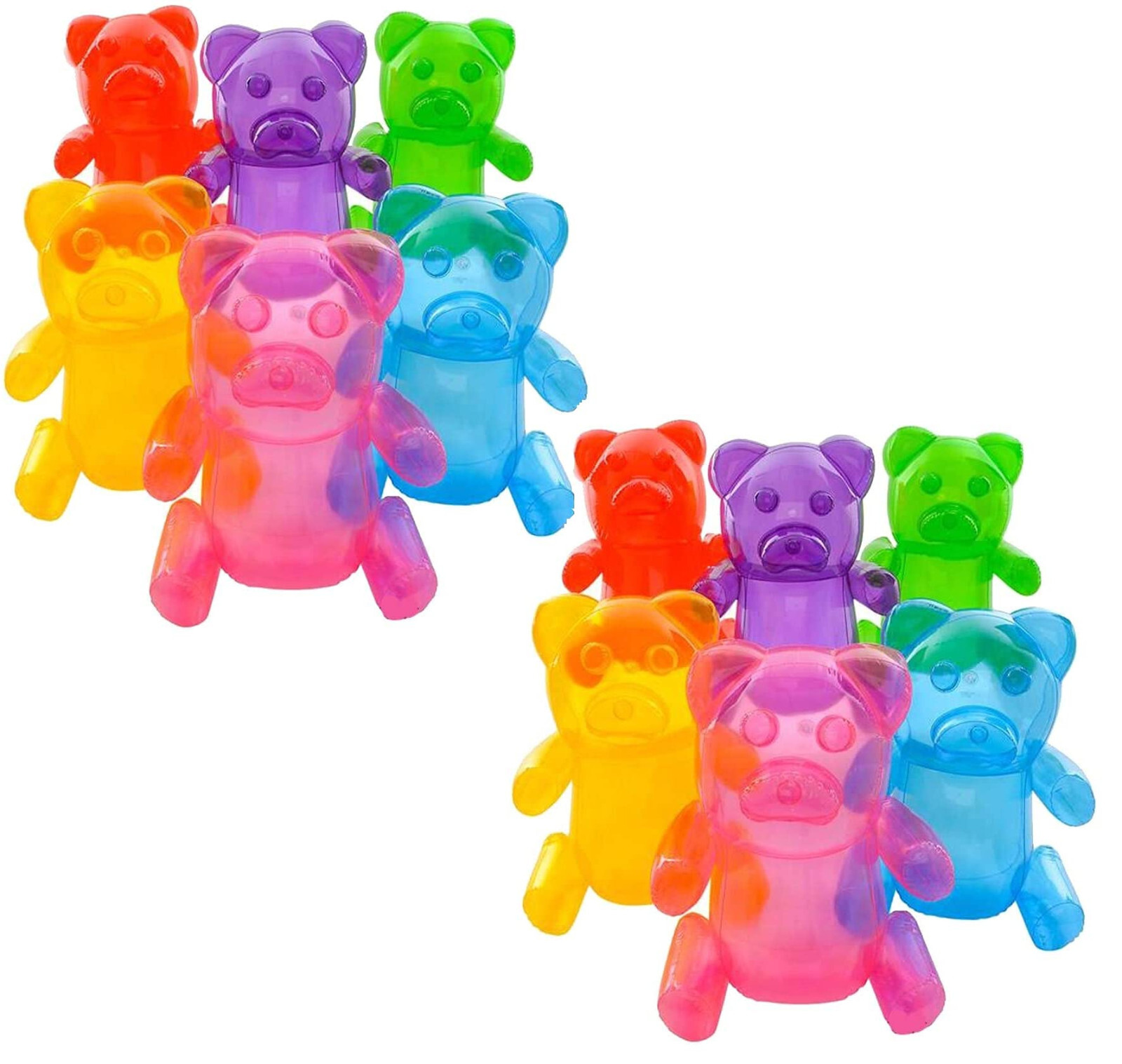 Huge Inflatable Gummy Bears Inflates Assorted Colors (About 24 Inches ...