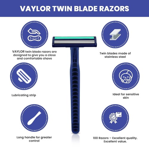 Flash Disposable Razors for Men 2 Blade 40-Pack Sensitive Skin Shave ...