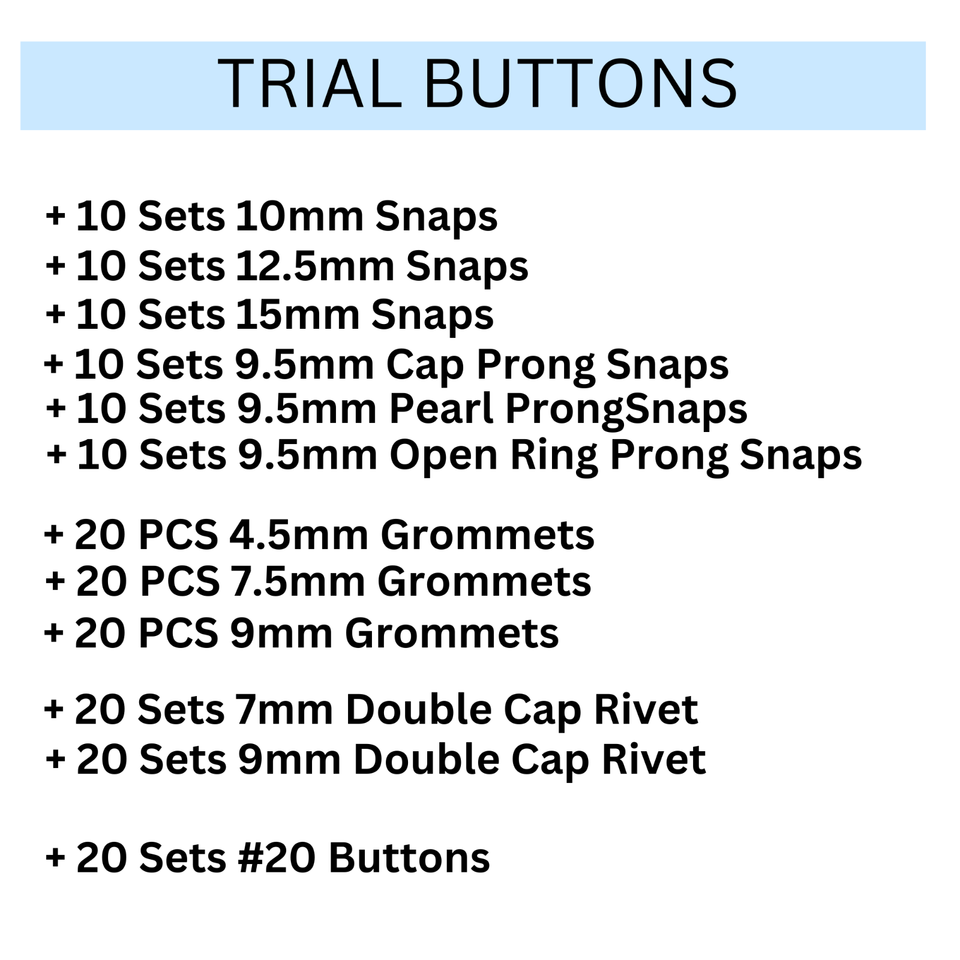 Hand Press Machine Set, Rivets, Eyelets, Grommets, Pearl Snaps ...