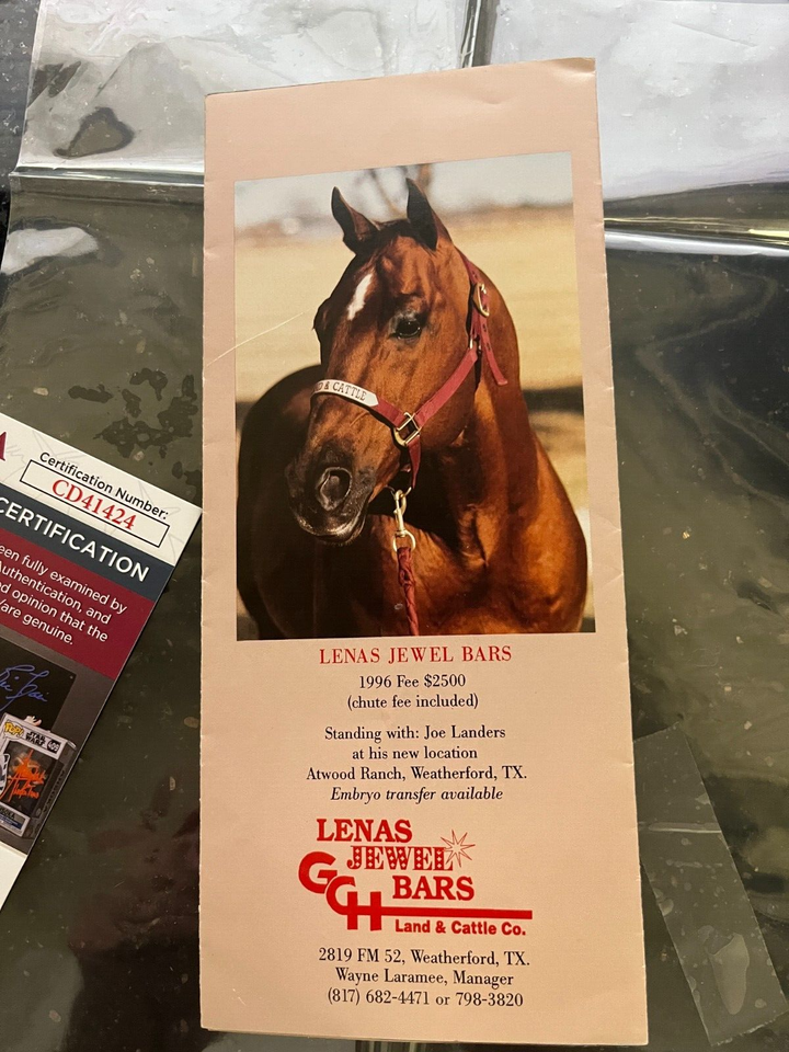 Jay Novacek Autograph Lenas Jewel Bars Pamphlet Cowboys #84 Signed JSA ...