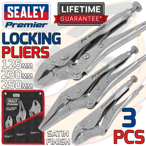 SEALEY Locking Pliers Mole Grips Adjustable Wrench Vice Grips Long Nose ...