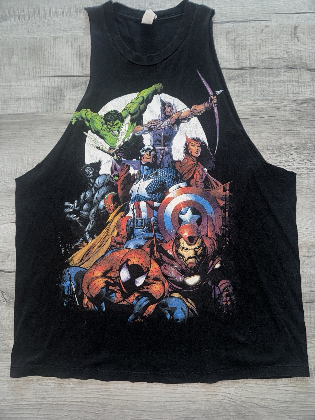 Vintage Marvel Mad Engine Avengers Assemble Cutt Off … - Gem