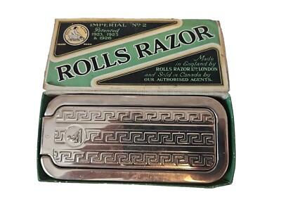 Antique Vintage Rolls Razor Made in England 1920's Shaving Strop Blade ...