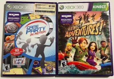 XBOX 360 Kinect Game Lot - Game Party In Motion , Kinect Adventures! | eBay
