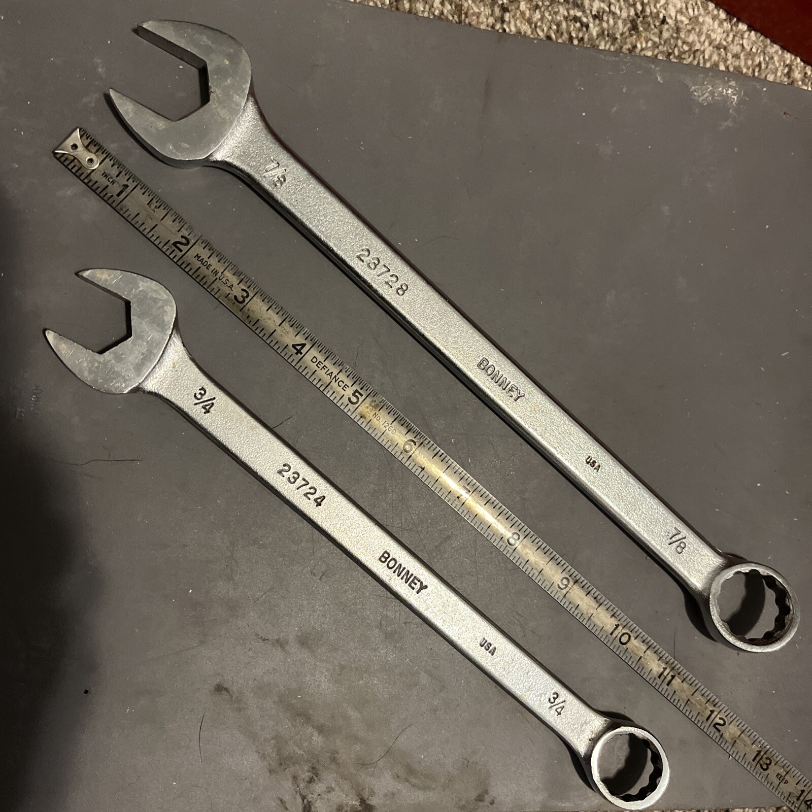 Vintage Bonney Combination Wrenches 7/8” & 3/4” | eBay