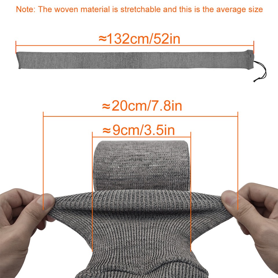 Gray 6 Pack Shotgun / Rifle Socks Hunting Gun Sleeve Silicone Treated ...