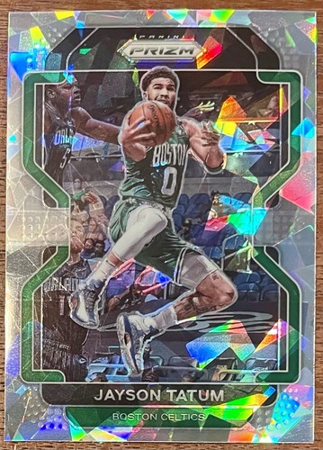 2021-22 Panini Prizm Basketball Jayson Tatum Silver Cracked Ice #13 ...