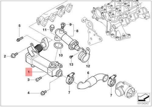 OEM BMW E46 E53 E60 E61 E70 E90 EGR EXHAUST GAS COOLER 7790065 ...