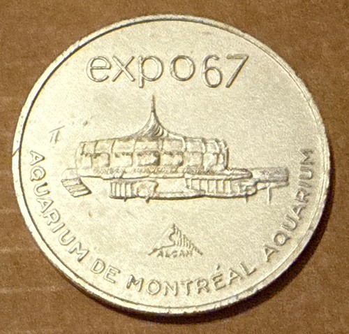 Expo 67 Montreal Aquarium Dolphin Pool Alcan Pavilion Coin | eBay