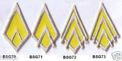 BSG OFFICER RANK INSIGNIA - PICK ONE DESIGN - BSG70-74 | eBay