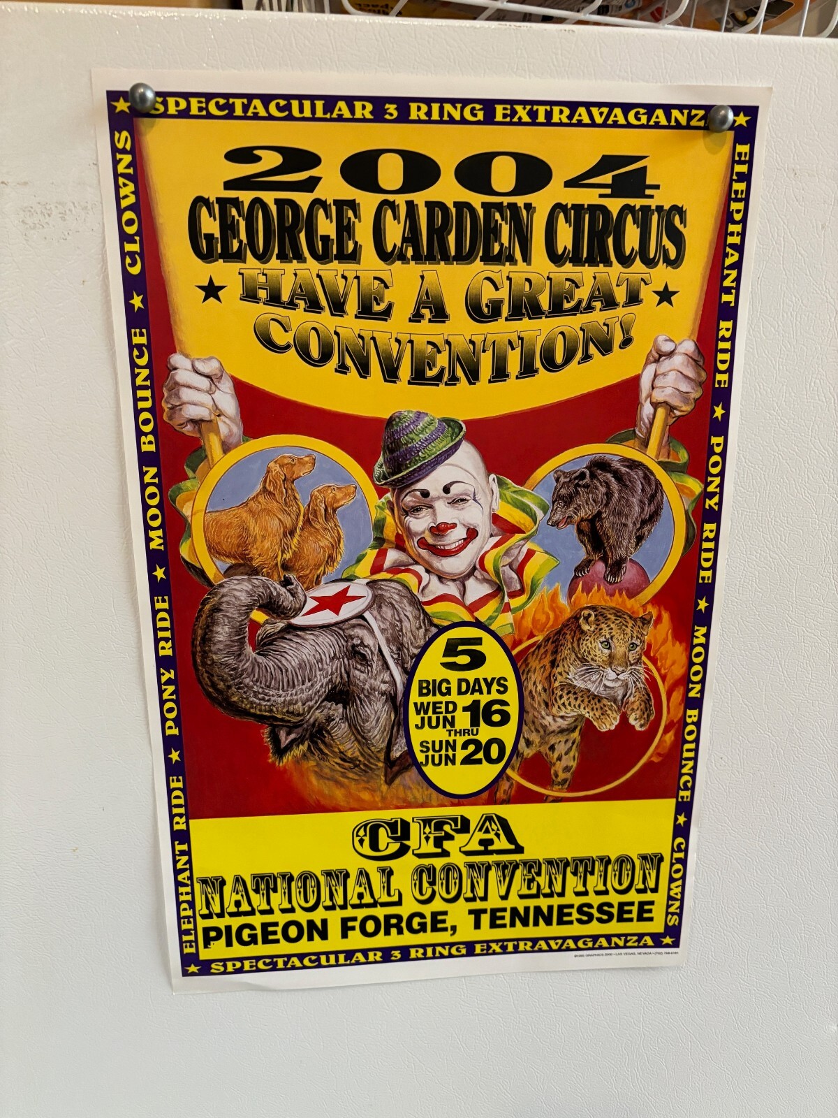 VINTAGE GEORGE CARDEN CIRCUS POSTERS 14"X22" WILD ANIMALS & CLOWNS ...