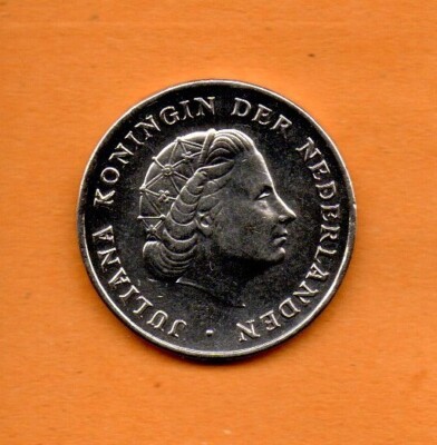 Netherlands Antilles Coin 1 Gulden 1964 Silver .720, 10gr. 28mm (Low ...