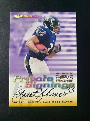 1999 Donruss Football Priest Holmes Private Signings Auto Baltimore ...
