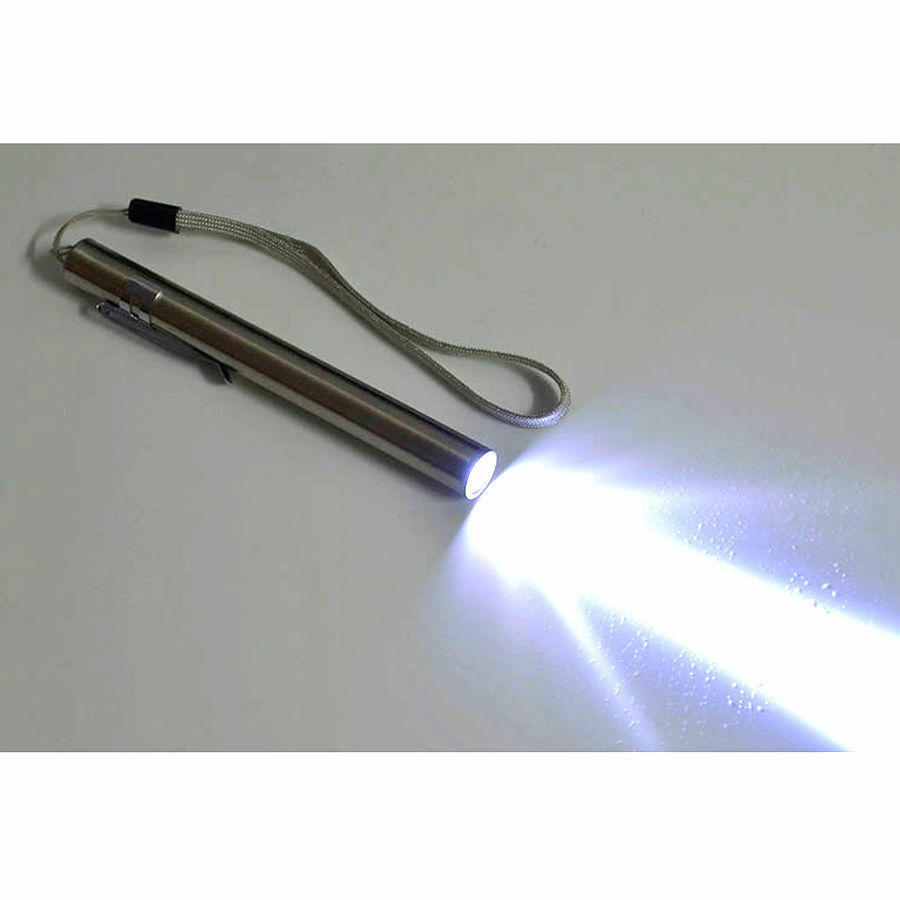 Flashlight Stainless Steel LED Torch Light Mini Pen MICRO USB ...