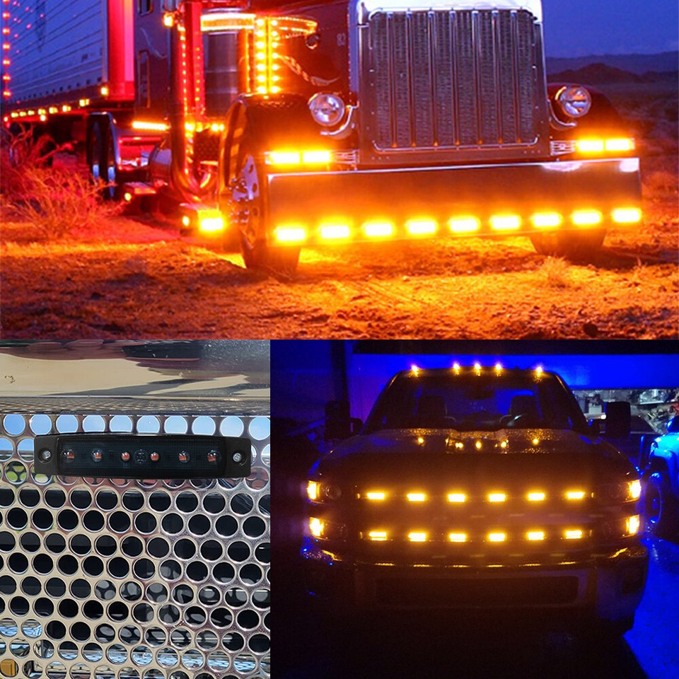 Amber/Red Smoked Strip LED Running Light For Trailer Signal light ...
