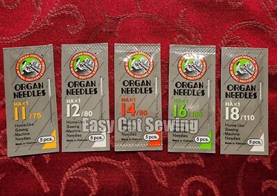5 Packs Sewing Needles Kenmore,Brother, Janome 11,12,14,16,18 Assorted ...