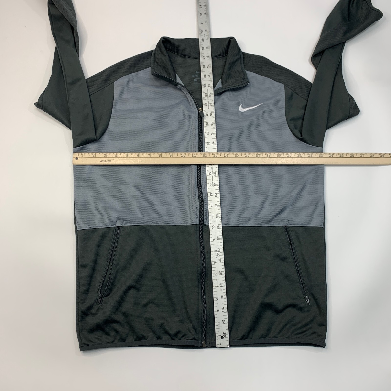 Nike Jacket Mens L Large Black Grey Rivalry Full Zip Basketball Track ...