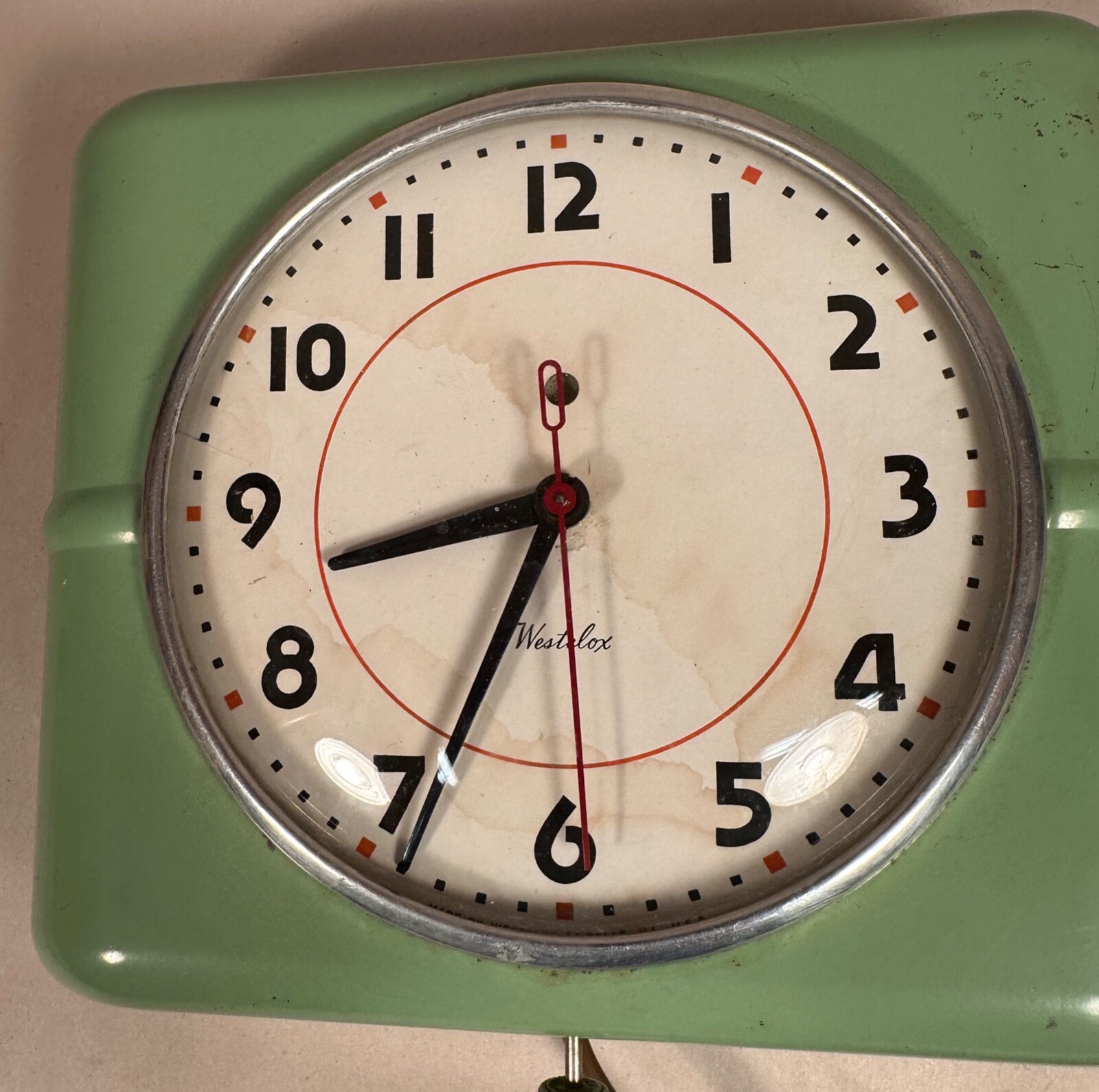 westclox-retro-kitchen-clock-works-mid-century-modern-ebay