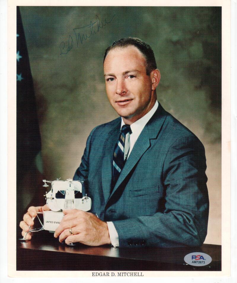 Edgar Mitchell Apollo Astronaut signed 8x10 NASA Litho photo PSA/DNA ...