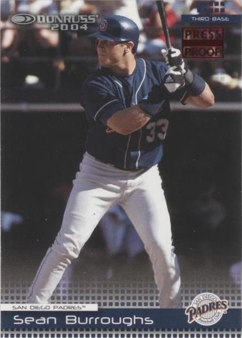 2004 Donruss - Sean Burroughs #355 Press Proof Red for sale online | eBay