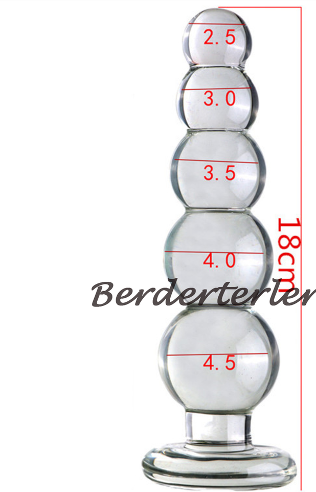 Pyrex Crystal Glass Butt Plug Anal Beads Dilator Glass Dildo Anal Plug ...